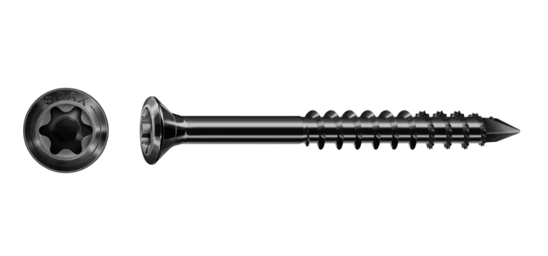 SPAX Cladding Screws 4x45mm | A2 Stainless Black | T-Star Plus T15