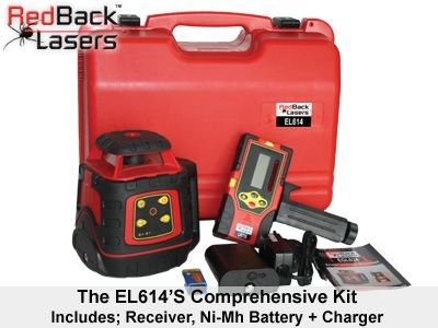 RedBack EL614 Self-Levelling Rotating Laser Level | 500m | LR715 Receiver